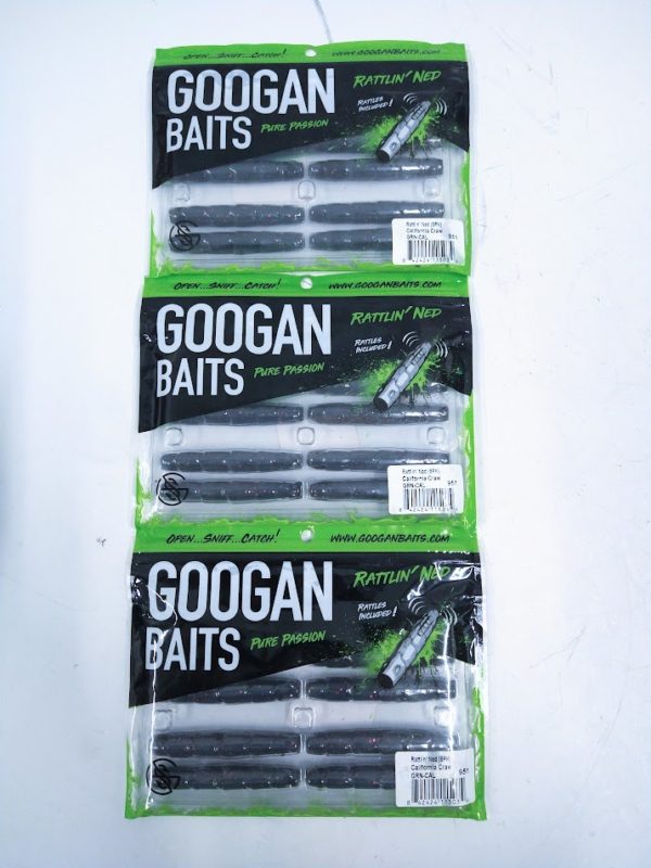 Googan Baits, Rattlin Ned California Craw Fish Bait - 3 Pack - Max ...