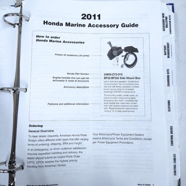 Honda Marine 0045, Accessories Catalog 2010/11 Binder - Max Marine Outlet