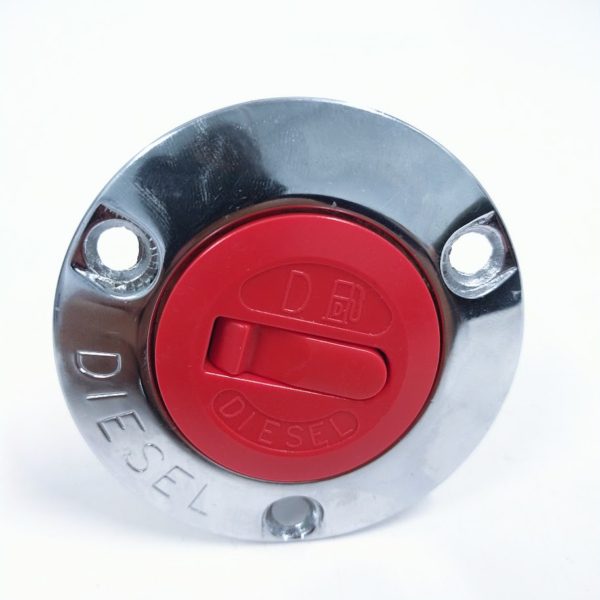Marine Boat Chrome Diesel Fuel Gas Deck Fill With Keyless Red Cap 2 ...