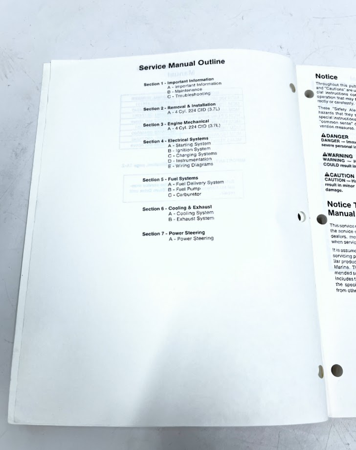 Mercruiser 90-44553, Service Manual #8, Mercury Marine 4 Cylinder - Max ...
