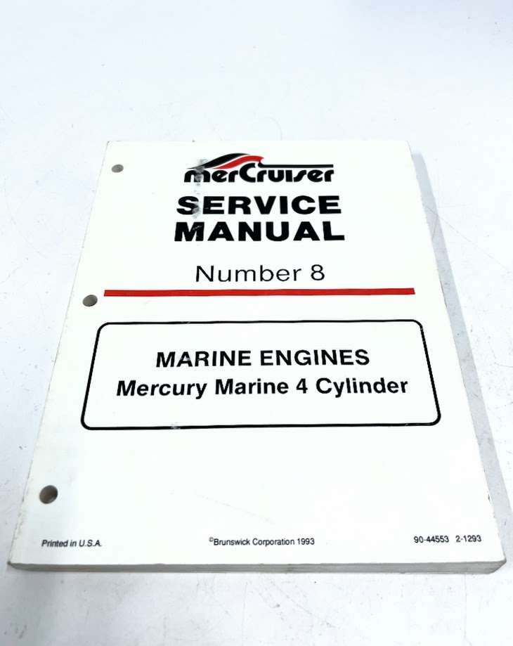Mercruiser 90-44553, Service Manual #8, Mercury Marine 4 Cylinder - Max ...