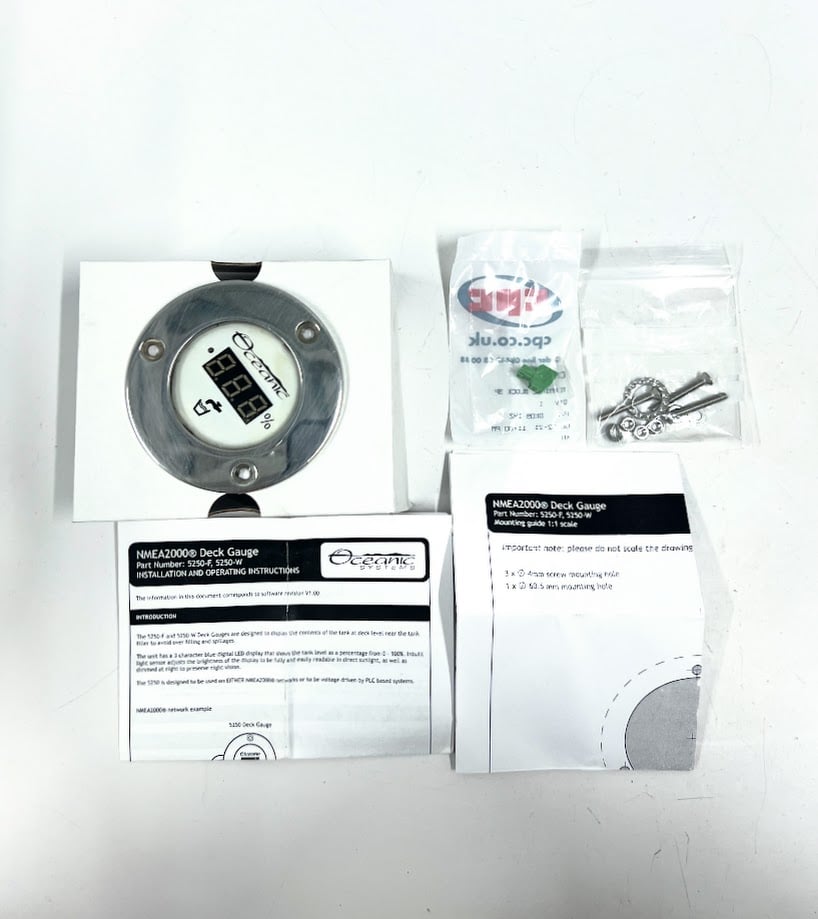 Oceanic 5250-F, NMEA2000, Fresh Water Deck Gauge - Max Marine Outlet
