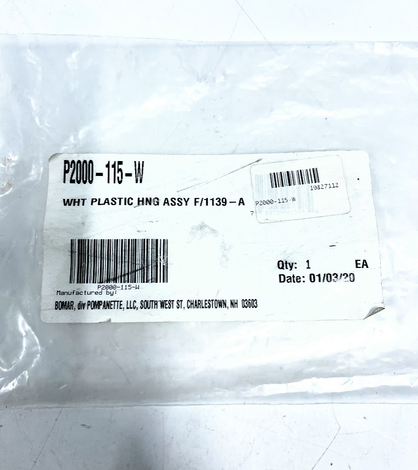 Pompanette P2000-115-W, Plastic Hinge Assembly, White - Max Marine Outlet