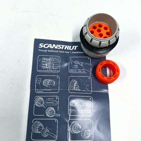 Scanstrut TBH-10, Through Bulkhead Cable Seal, 10 Cable - Max Marine Outlet