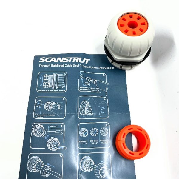 Scanstrut TBH-4, Through Bulkhead Cable Seal, 4 Cable - Max Marine Outlet