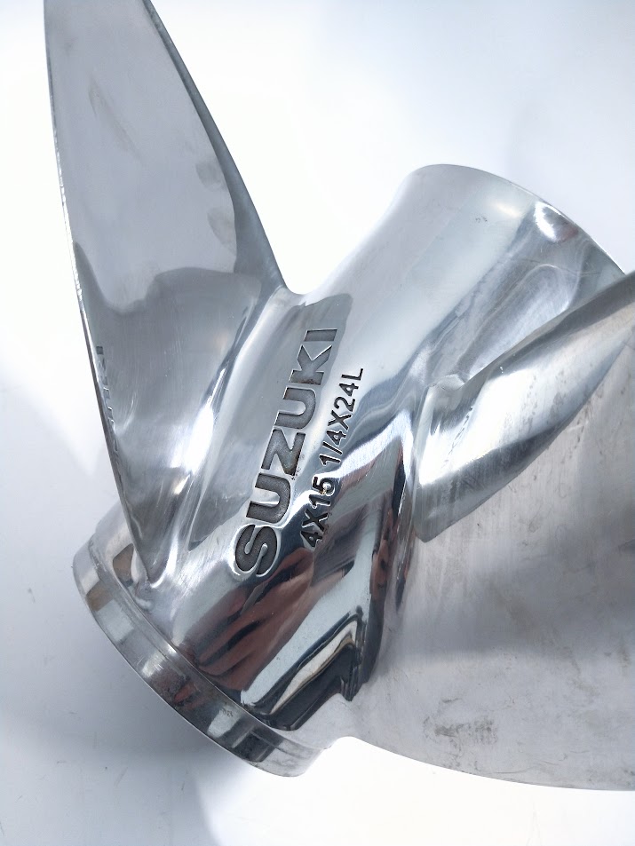 Suzuki Marine 4 X 15 1/4 X 24, Left Stainless Steel Propeller - Max ...