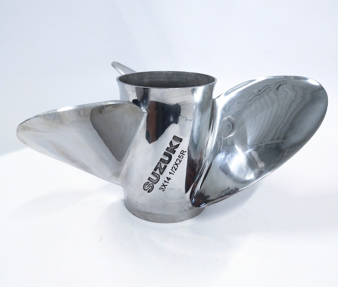 -NEW- Suzuki 990C0-0083025P, Stainless Steel Propeller, 3 x 14 1/2 x ...