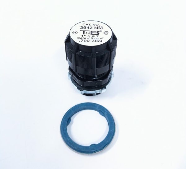 T&B 2942 NM, 1'' NPT Cable .700 - .950 Bushing Cable Connector - 5 Pack ...