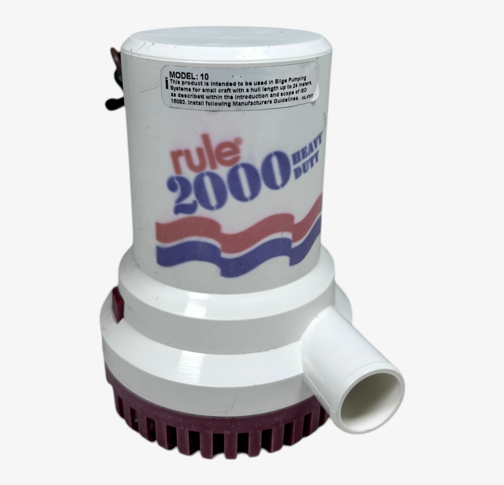 Rule Model 10, 2000 GPH Bilge Pump 12V ( Cosmetic Wear ) - Max Marine ...
