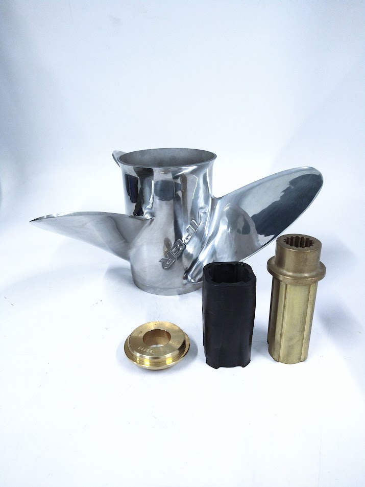 Evinrude Johnson 3 x 14 3/4 x 16, Stainless Steel Viper Propeller ...