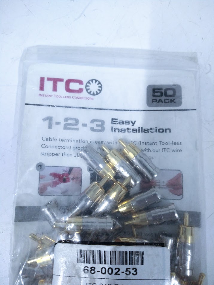 -NEW- AudioQuest 68-002-53, ITC-24G/RCA Gold Connector (50 Pack) - Max ...