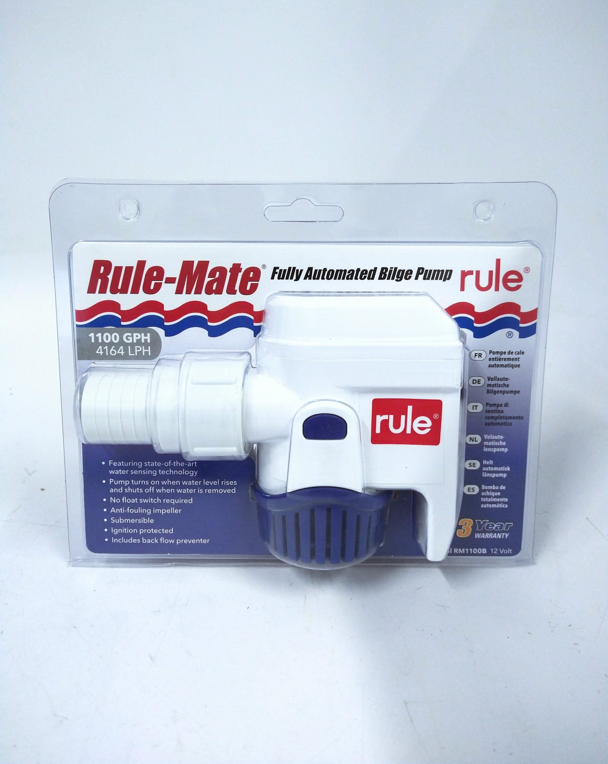 -NEW- Rule-Mate RM1100B , 1100 GPH Fully Automated Bilge Pump 12V - Max ...