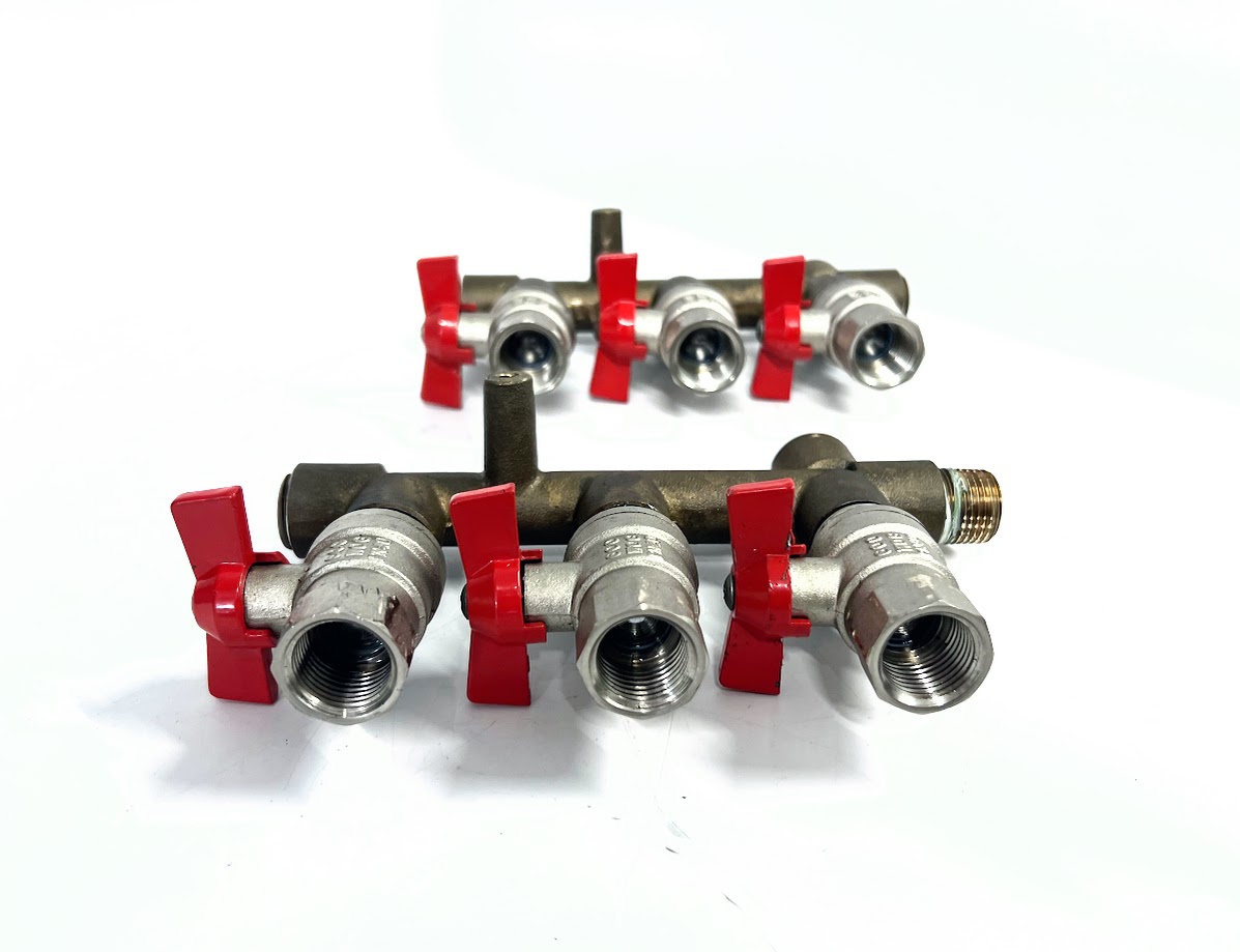Groco M350-3, Valve Manifold 1/2in, 2 Pack With Fittings Shown - Max ...