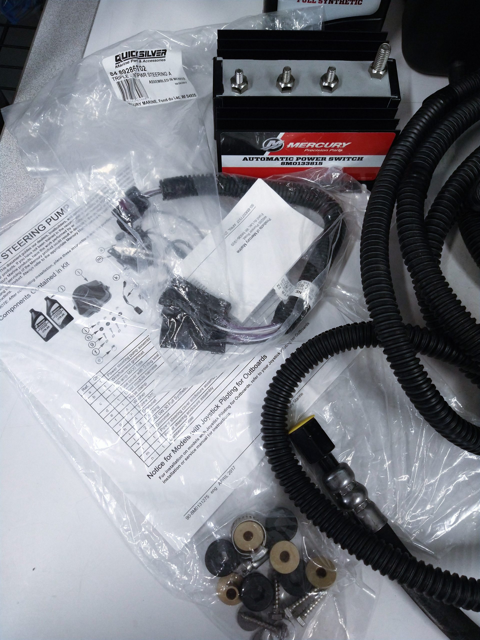 Mercury Quicksilver 8M0134643 , Starboard Triple Power Steering Kit ...