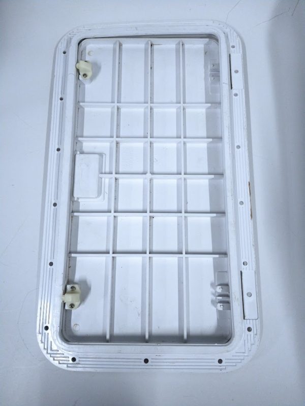 Rabud White Plastic Marine Hatch With Pull Latch - 20'' x 10'' - Max ...