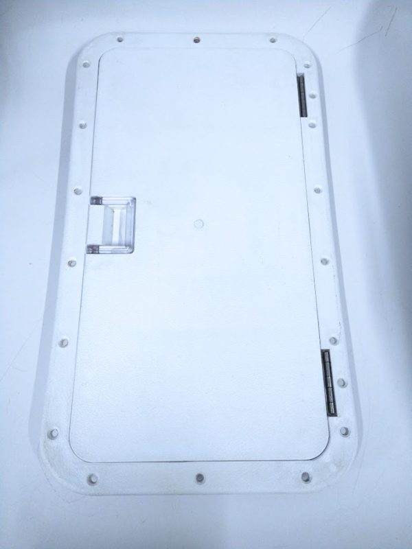 Rabud White Plastic Marine Hatch With Pull Latch - 20'' x 10'' - Max ...