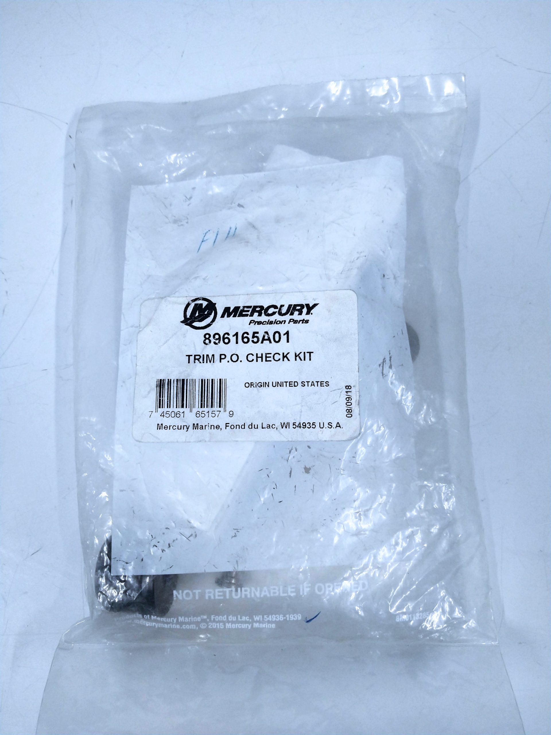 -NEW- Mercury Marine 896165A01 , Trim P.O Check Kit , OEM - Max Marine ...