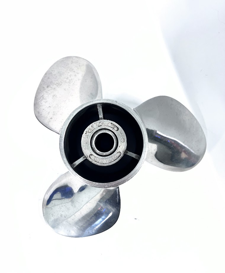 Suzuki Marine, 3 X 14 1/4 X 18P RH, Stainless Steel Propeller - Max ...
