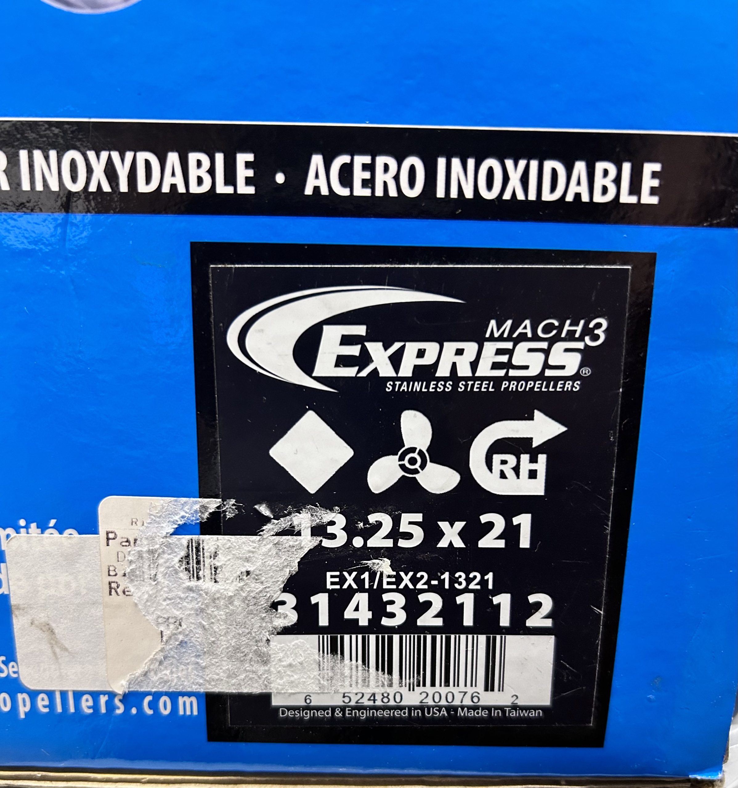 -NEW- Turning Point 3 x 13.25 x 21 , Mach 3 Express Propeller 31432112 ...