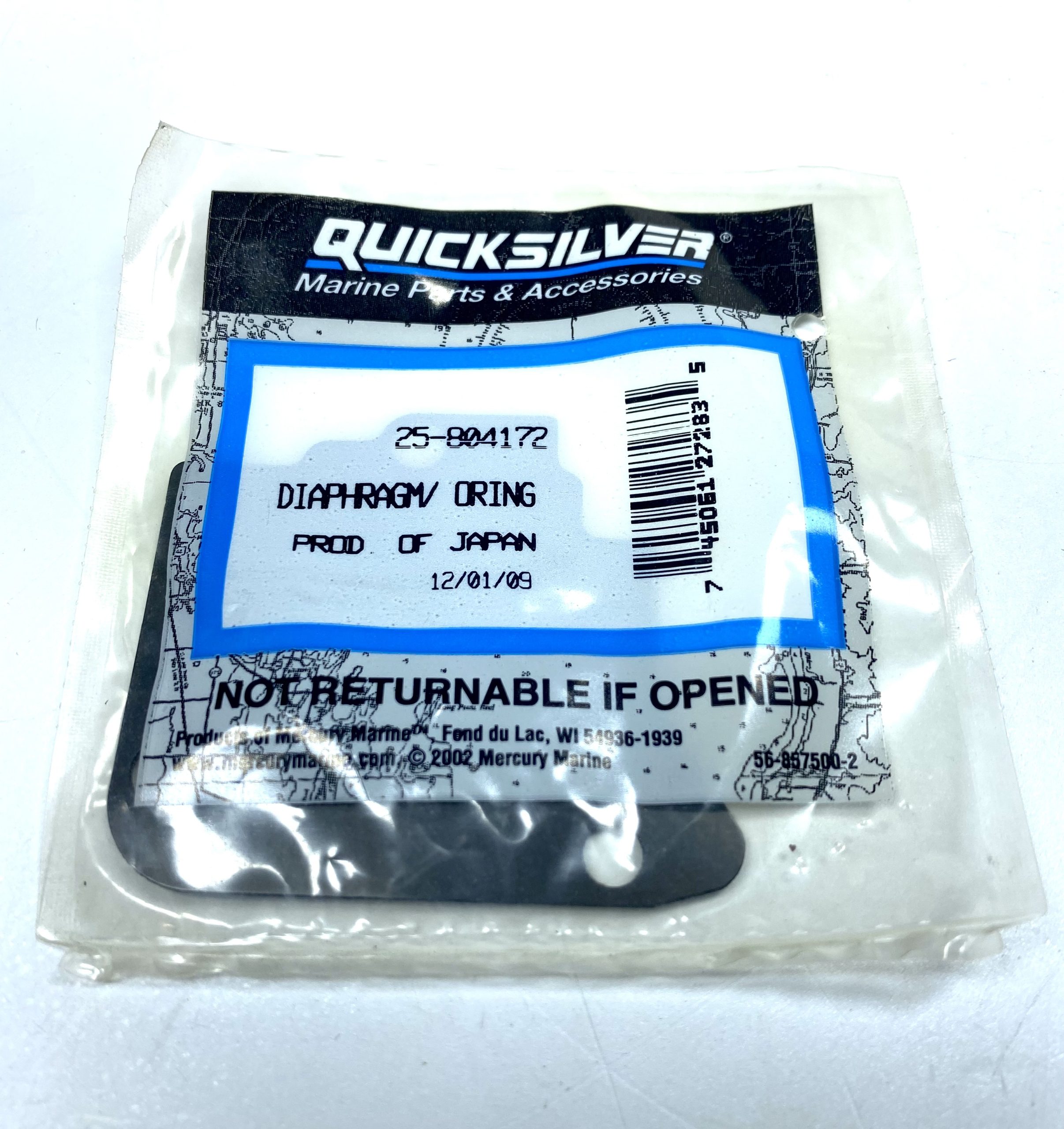 -NEW- Quicksilver 25-804172 , Diaphragm / O-Ring , OEM - 2 Pack - Max ...
