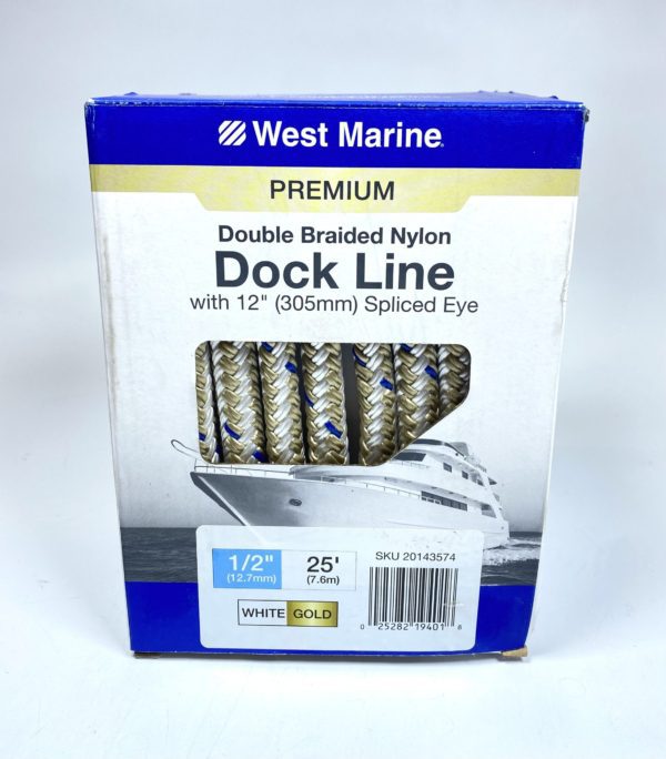 -NEW- West Marine 20143574 , Premium Double Braided Nylon Dock Line ...