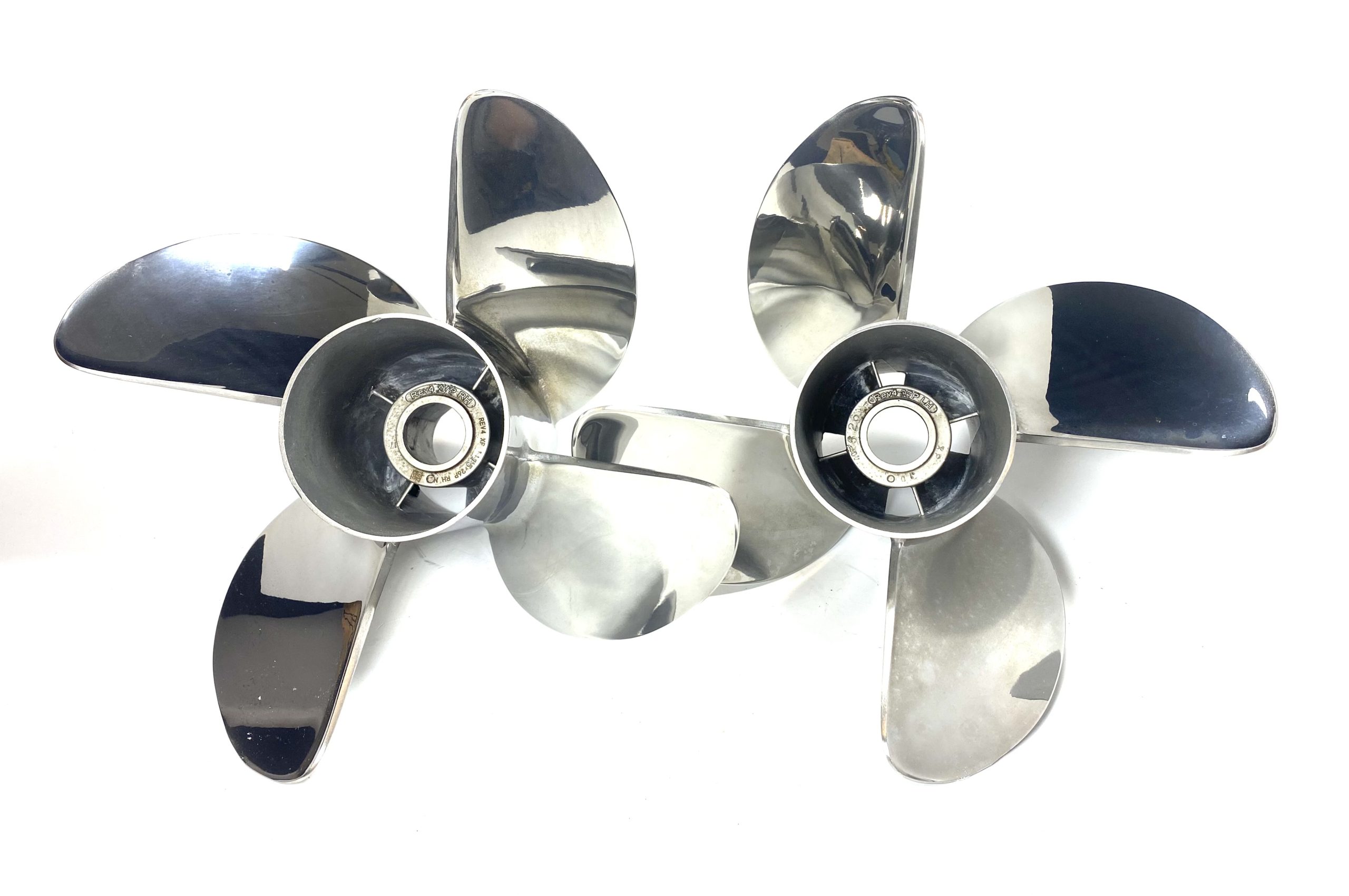 -NEW- Mercury Rev 4 XP, 4 x 15 x 26P, Revolution 4 XP Propeller LH + RH ...