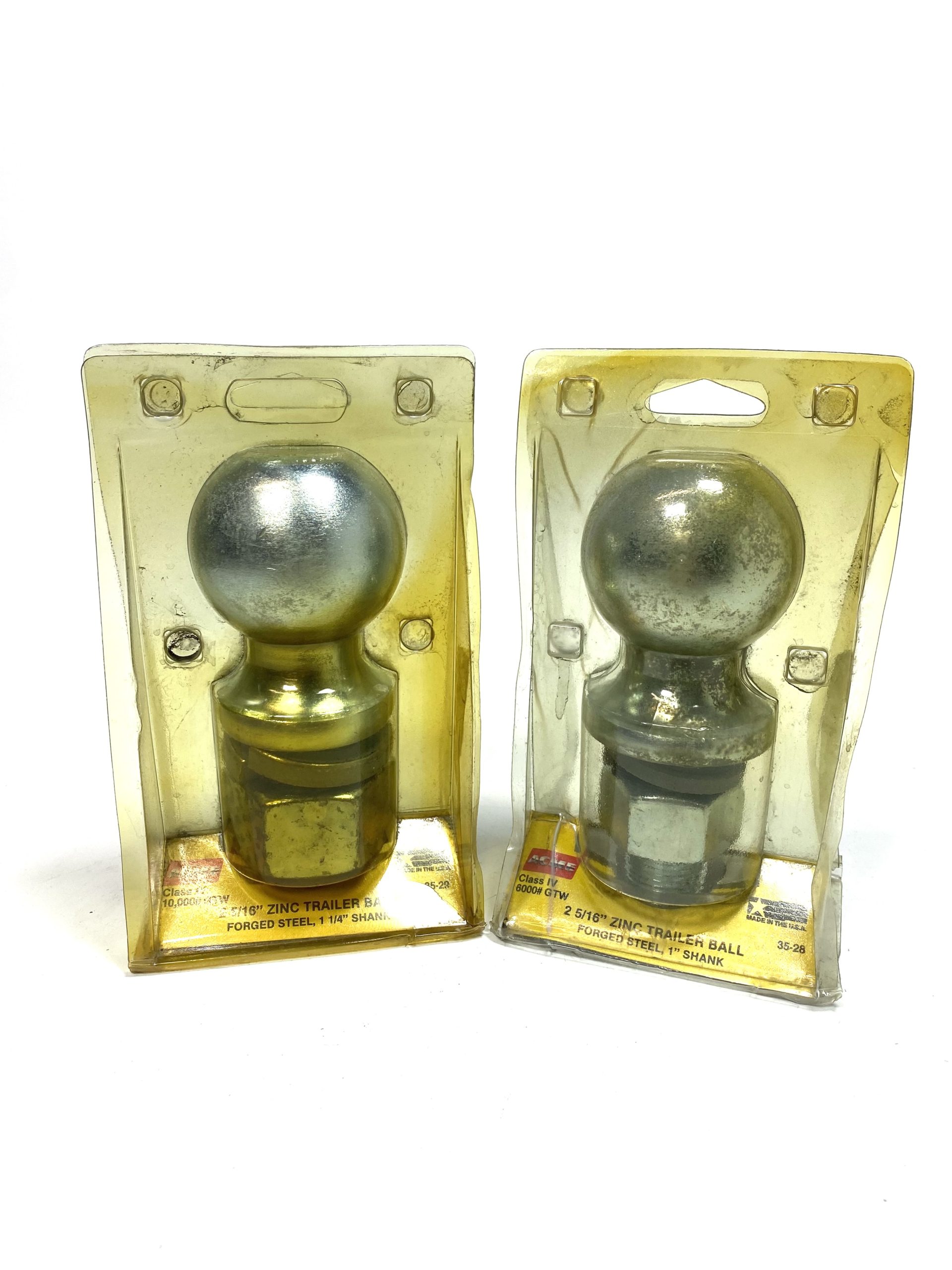 Acme 35-28, Zinc Trailer Ball 2 5/16'' Forged Steel 1'' Shank - 2 Pack ...