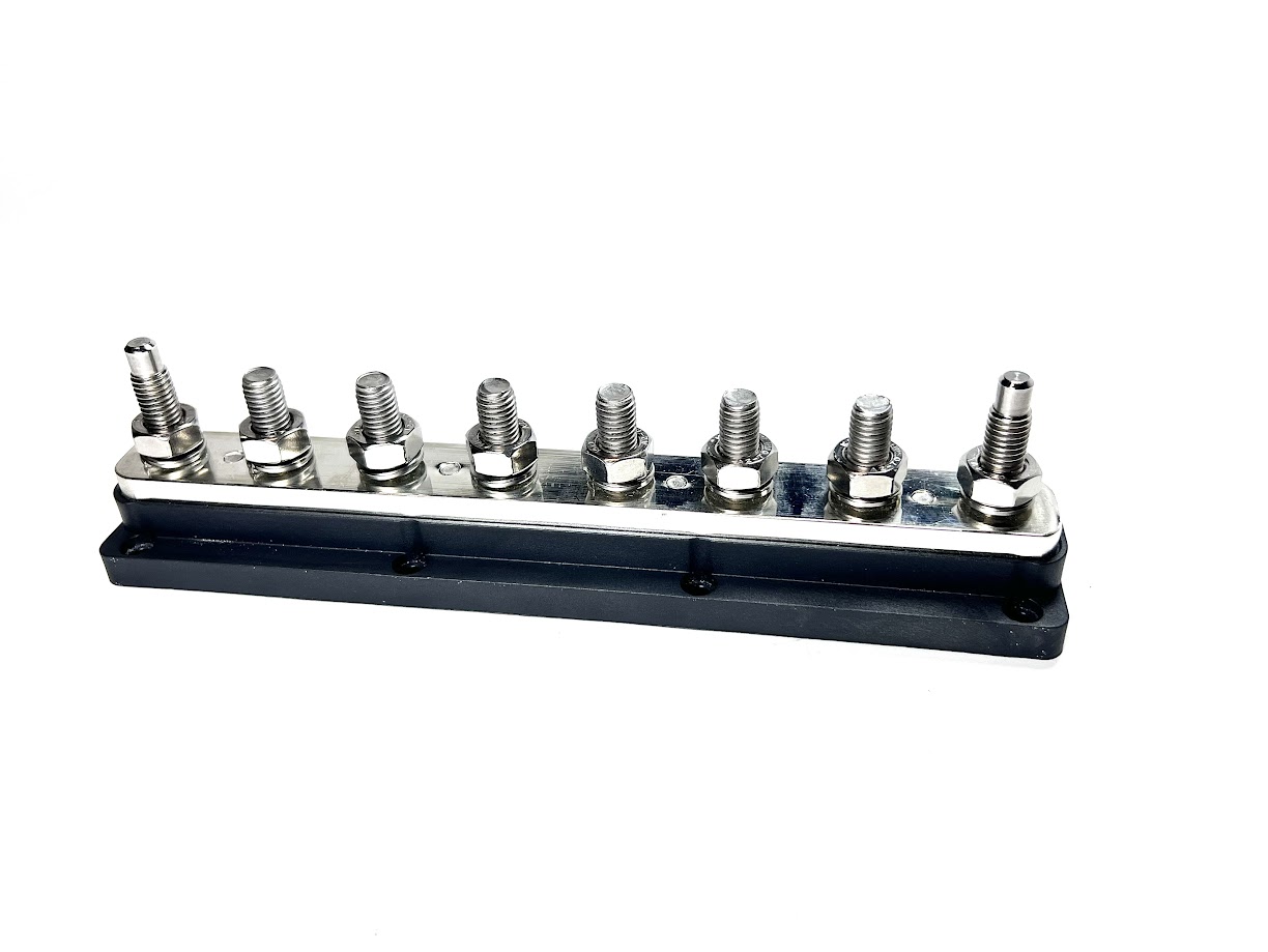 -NEW- BEP 650A, 8x 10mm (3/8in), Heavy Duty BusBar, 50V, OEM - Max ...