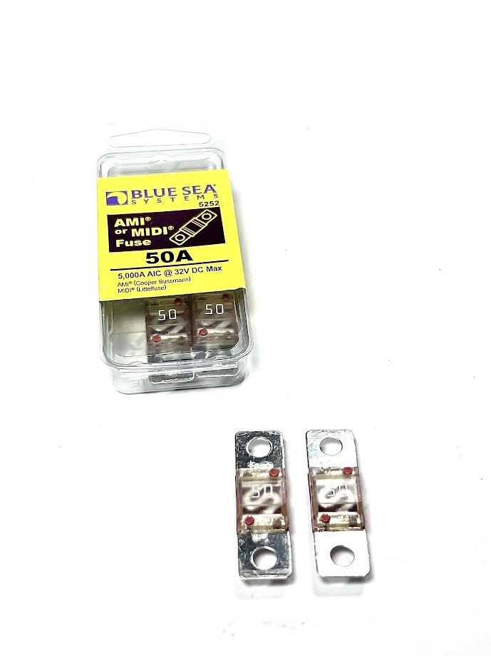 -NEW- Blue Sea Systems 5252, AMI / MIDI Fuse, 50A, 2 Pack, OEM - Max ...