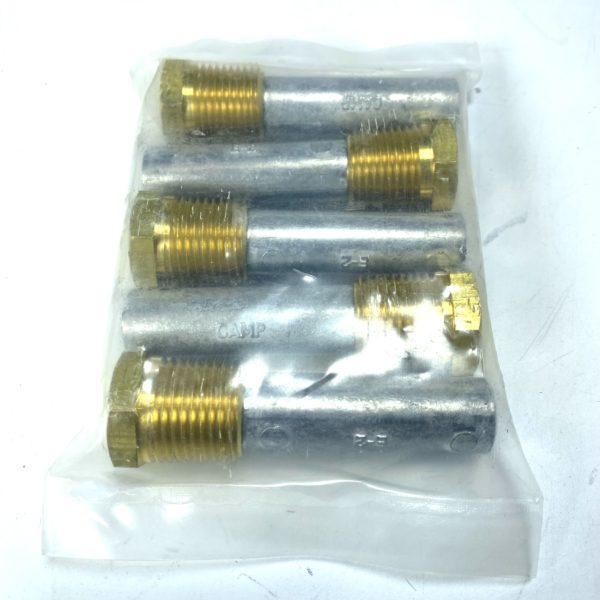 -NEW- Camp E-2C, Zinc Anode 1/2" Plug 5/8" x 2" - 5 Pack - Max Marine ...