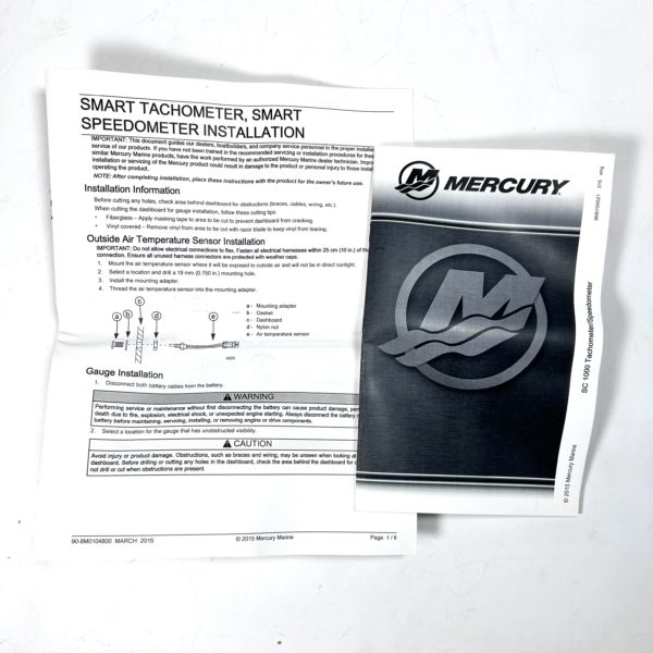 Mercury 8M6003258, SmartCraft SC1000 Tachometer 79-8M0101102 Kit Soft ...