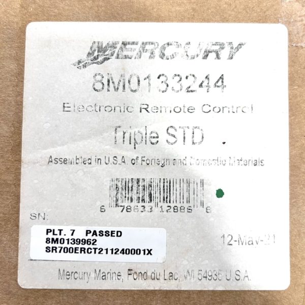-NEW- Mercury 8M0133244, Triple Electronic Binnacle Remote Control Kit ...