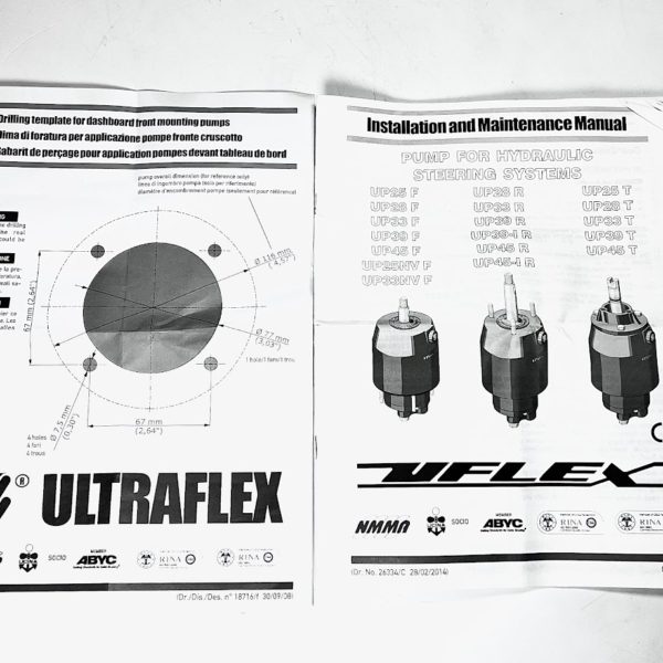 UFlex UP25FM, UP25F-N, Front Mount, Hydraulic Helm, 1.5 Cubic Inch, NEW ...