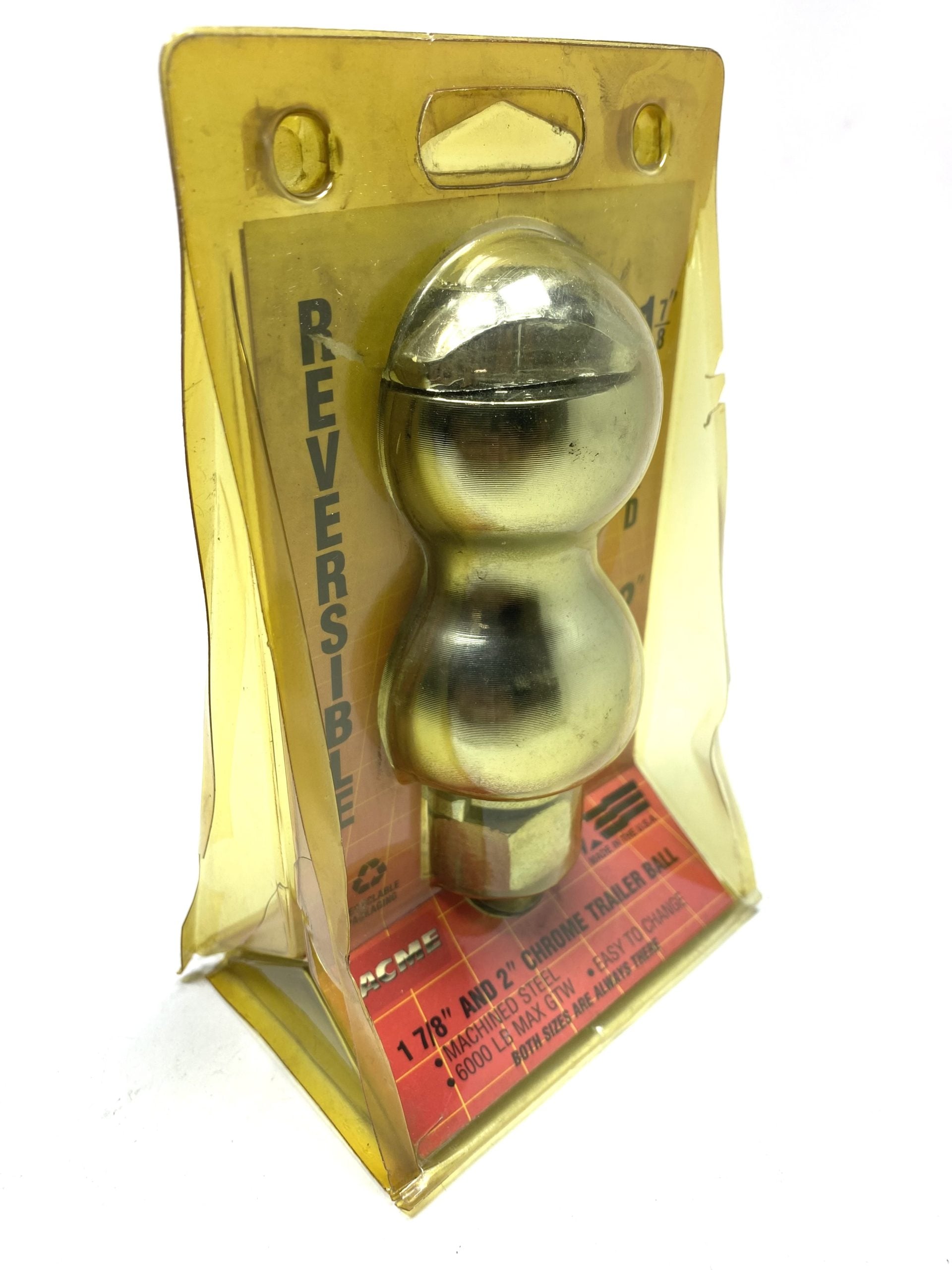 Acme 35-38, Reversible 1 7/8'' & 2'' Chrome Trailer Ball 6000 LB - Max ...