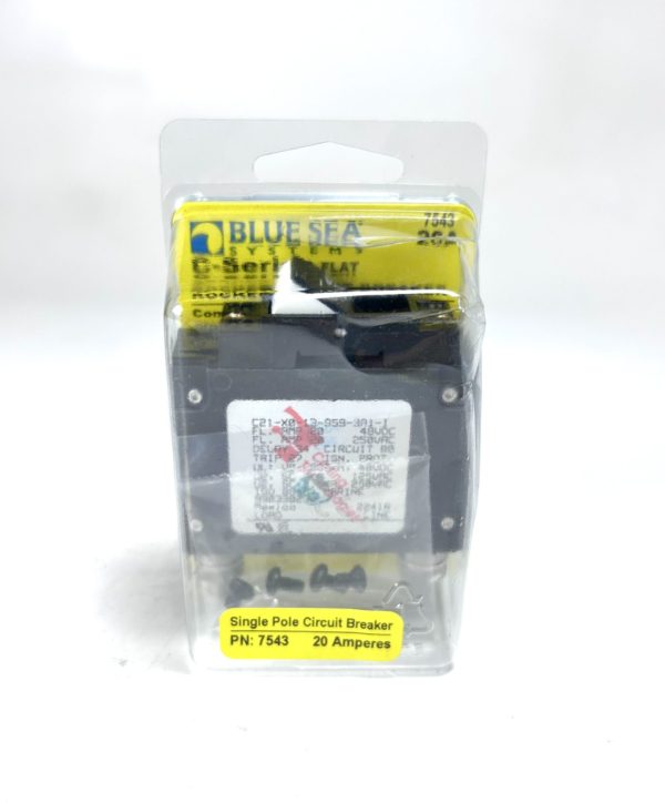 Blue Sea Systems 7543, C-Series Single Pole Rocker Circuit Breaker 20A ...