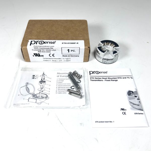 -NEW- Prosense XTH-01500-K, Temperature Transmitter, 4-20mA Output ...