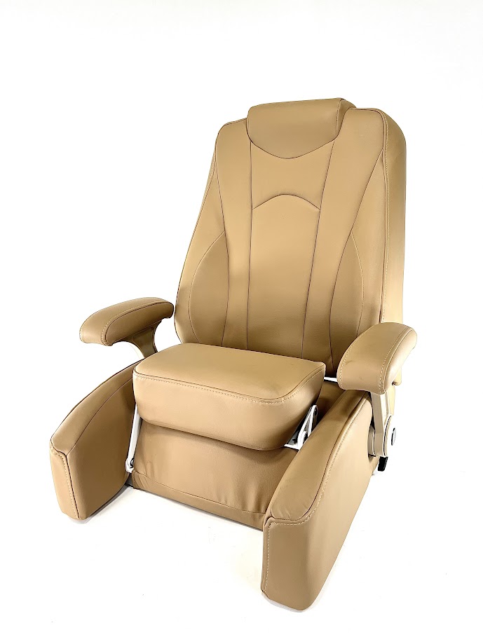 Lippert Components, Marine Reclining Helm Seat, Pecan, Mid Back, OEM ...