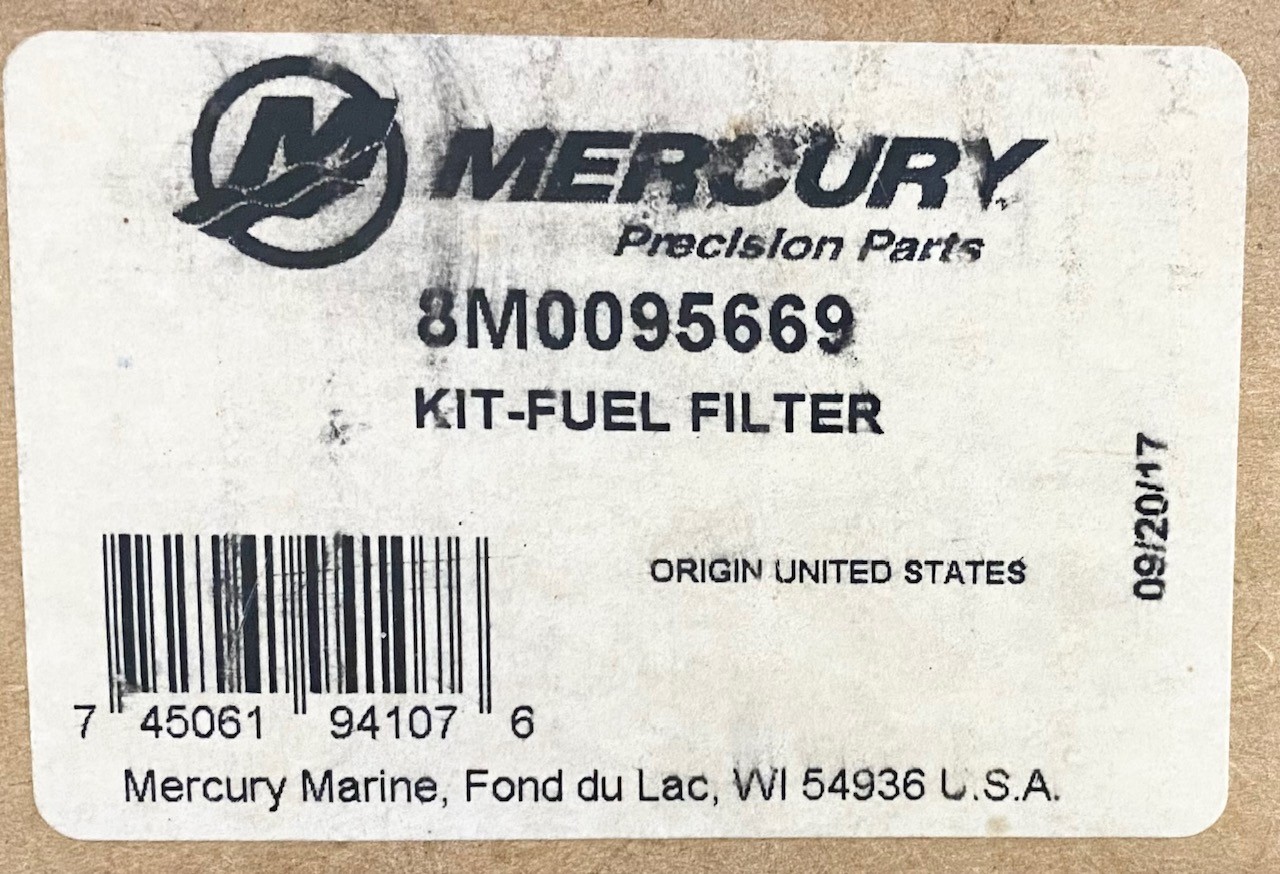 Mercury 8M0095669 , Fuel Filter Kit -NEW- OEM - Max Marine Outlet