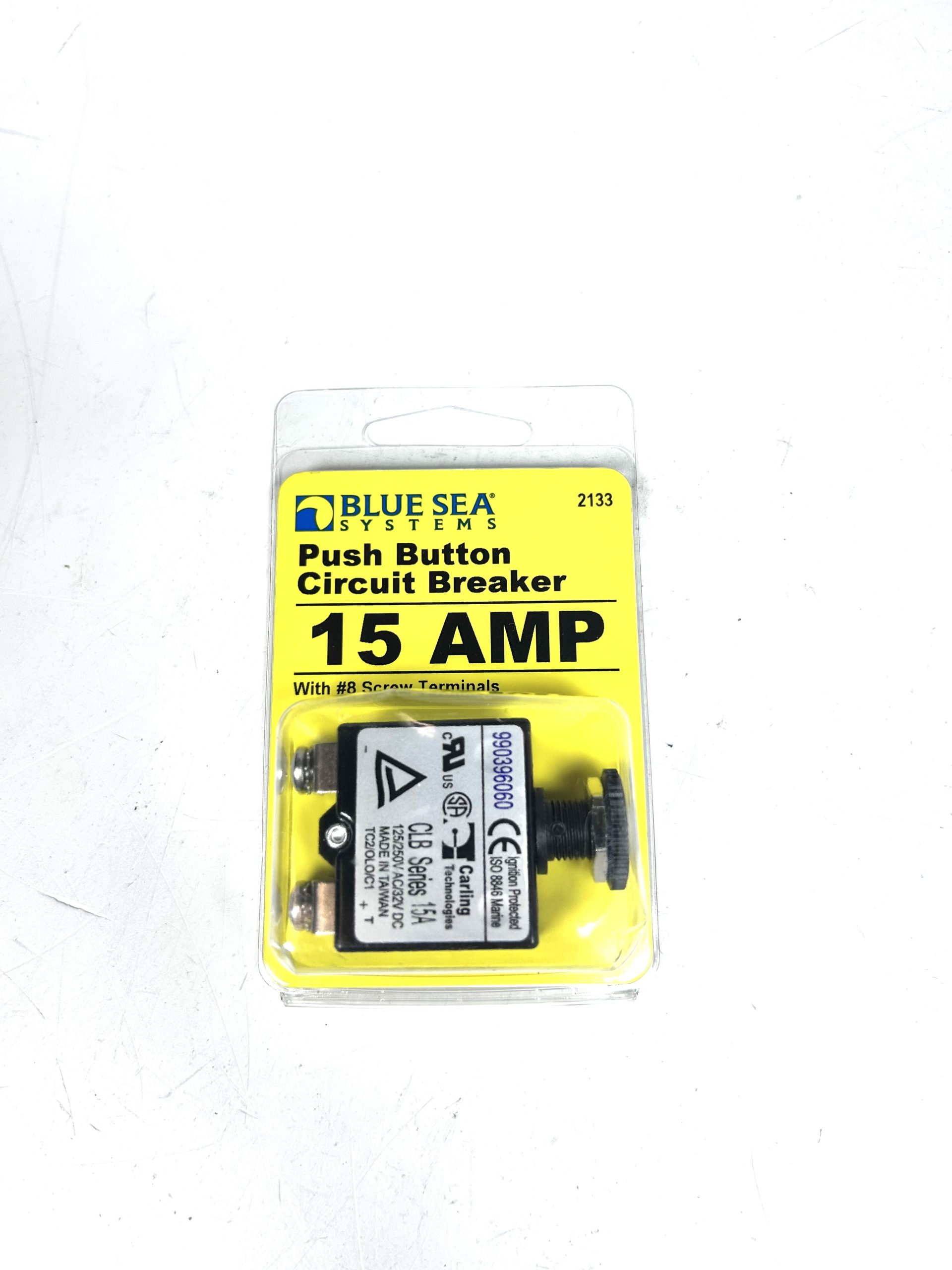 -NEW- Blue Sea Systems 2133, Push Button Circuit Breaker 15 Amp - 3 ...