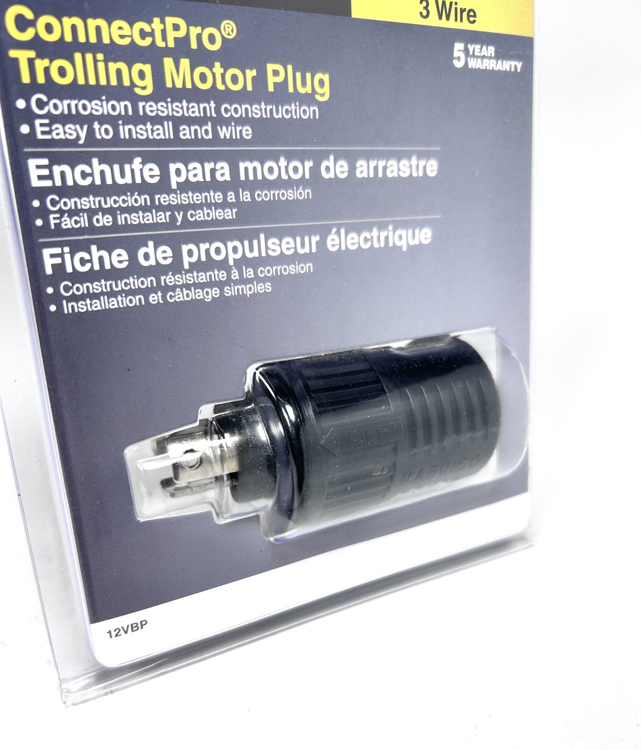 -NEW- Marinco 12VBP, ConnectPro Trolling Motor Plug 12/24/36V - Max ...