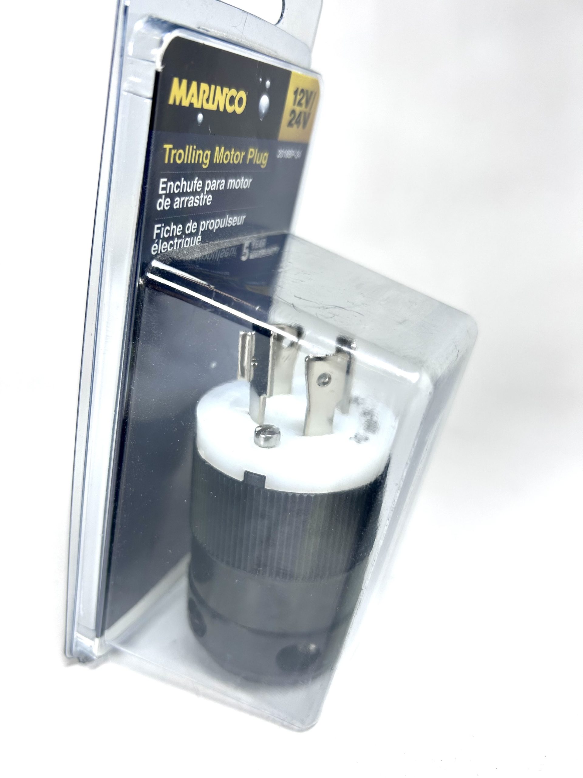 -NEW- Marinco 2018BP-24, Black Trolling Motor Plug 12/24V - Max Marine ...
