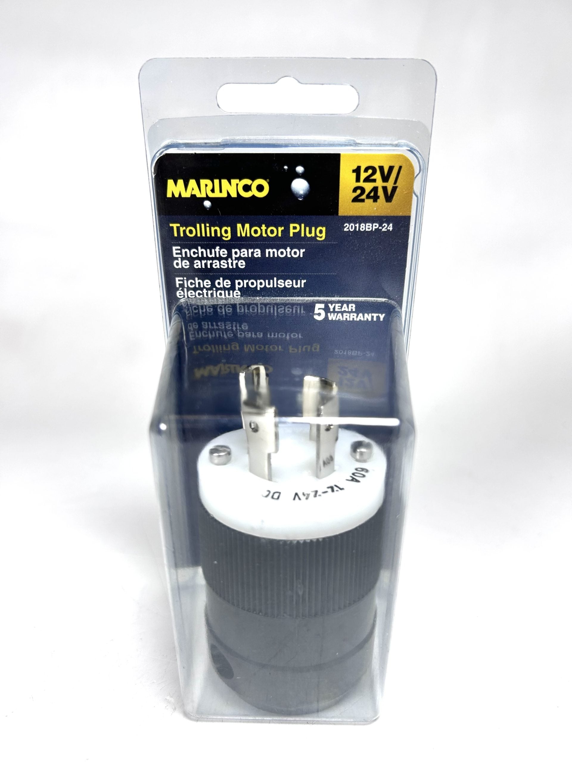 -NEW- Marinco 2018BP-24, Black Trolling Motor Plug 12/24V - Max Marine ...