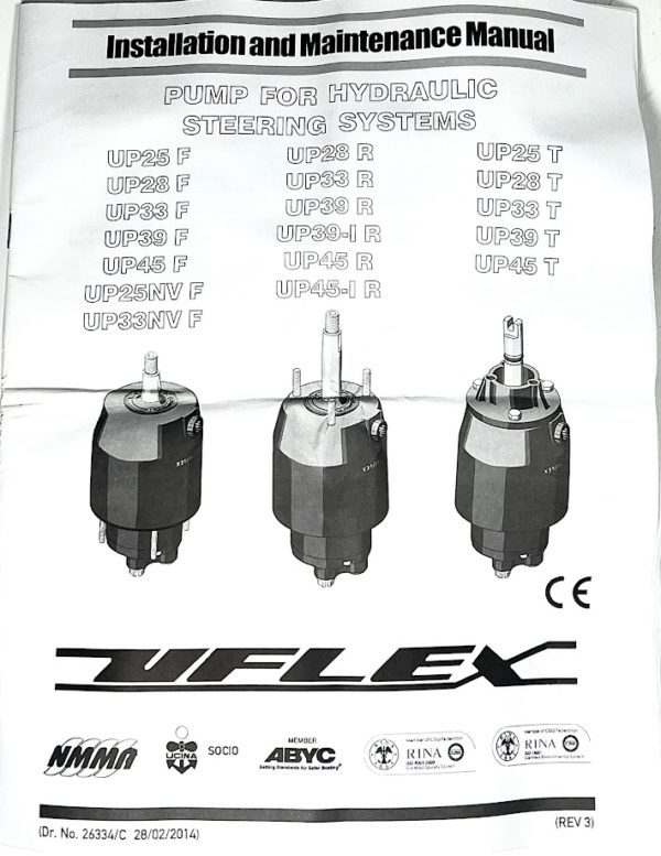 UFLEX UP25T, Hydraulic Pump, (Pump Only), UP Series Helm, NEW, OEM ...