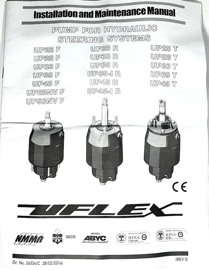 UFLEX UP25T, Hydraulic Pump, (Pump Only), UP Series Helm, NEW, OEM ...