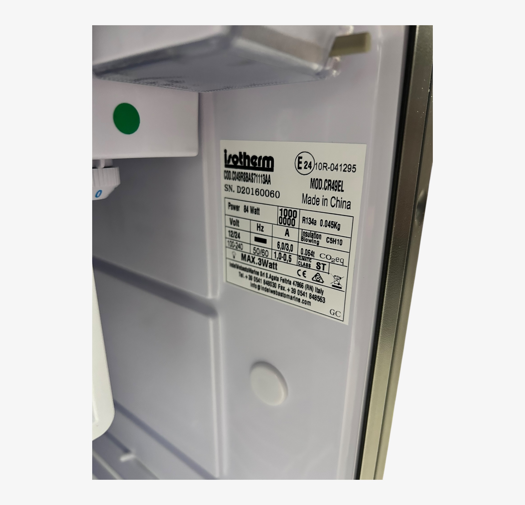 Isotherm CR49EL, Stainless Steel Flange Fit Refrigerator 84W 12/24V ...