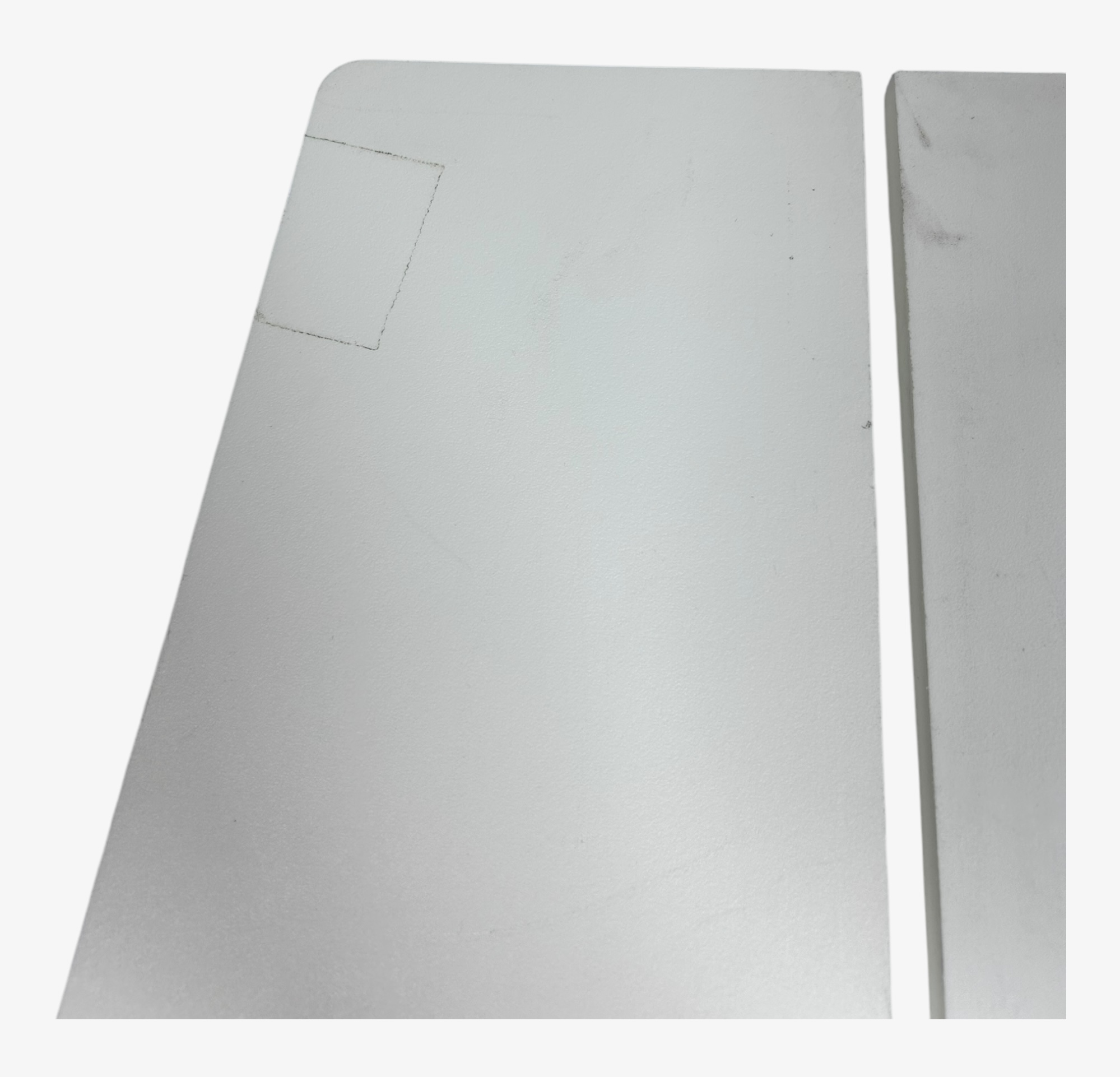 White Polycarbonate Marine Sheet Panel 21” x 8 x 1/2” (Minor Blemishes ...