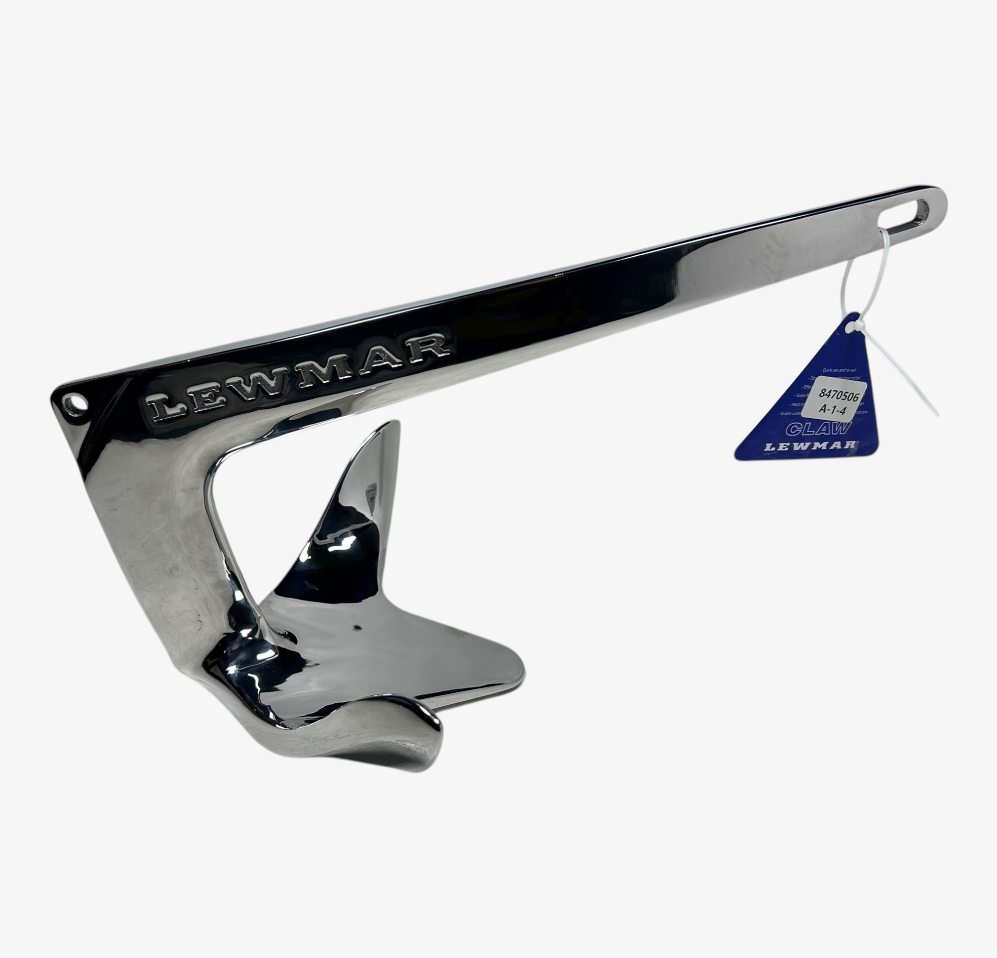 Lewmar 0058907, Polished Stainless Steel Marine Claw Anchor 16.5LB 7 ...