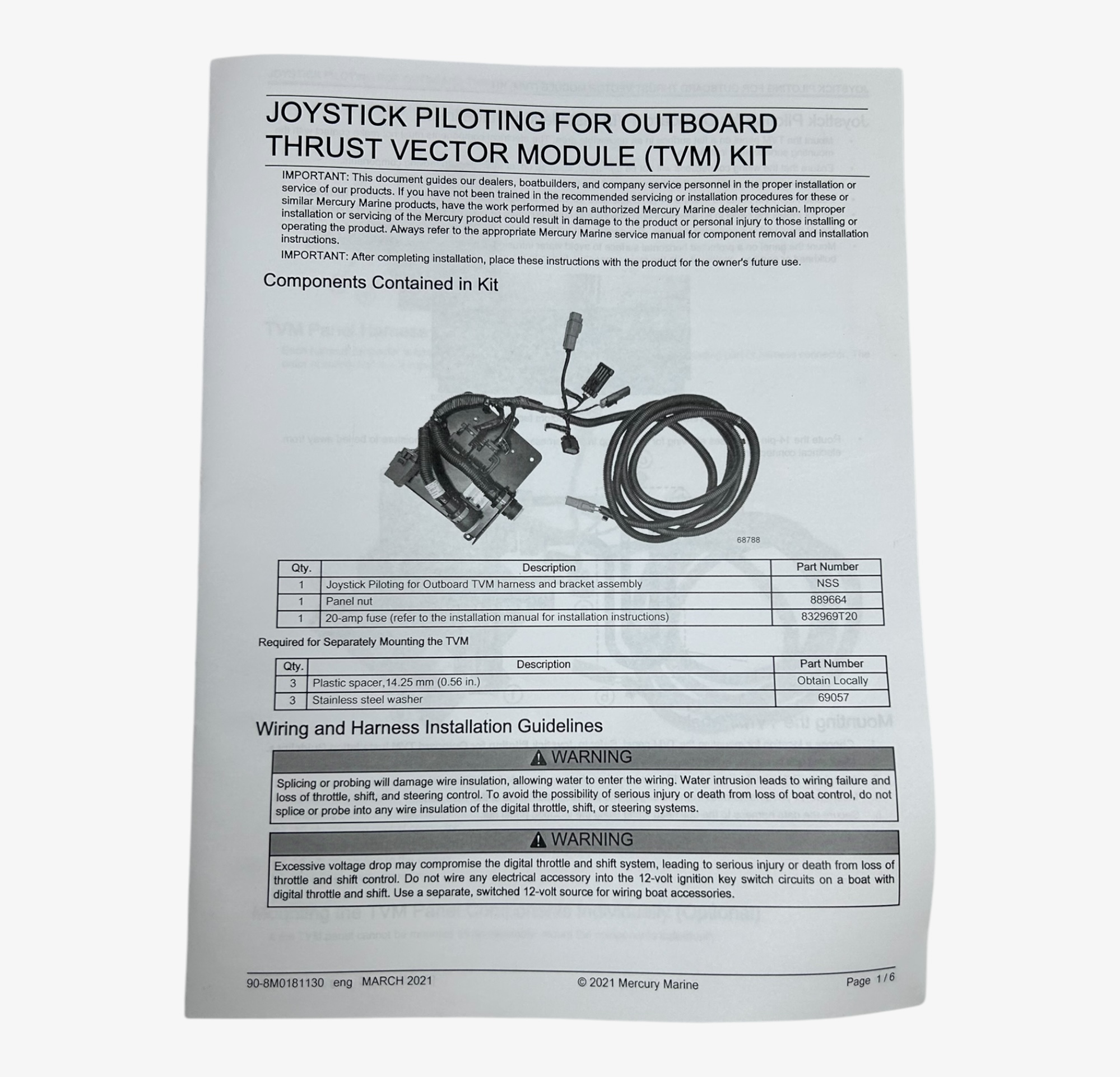 Mercury 98-8M0159777, Marine Joystick Steering Kit - JPO - Max Marine ...