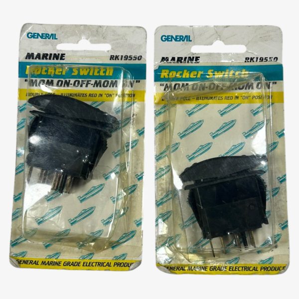 General Marine Rk19550 Mom On Off Mom On 2 Pole Rocker Switch 2
