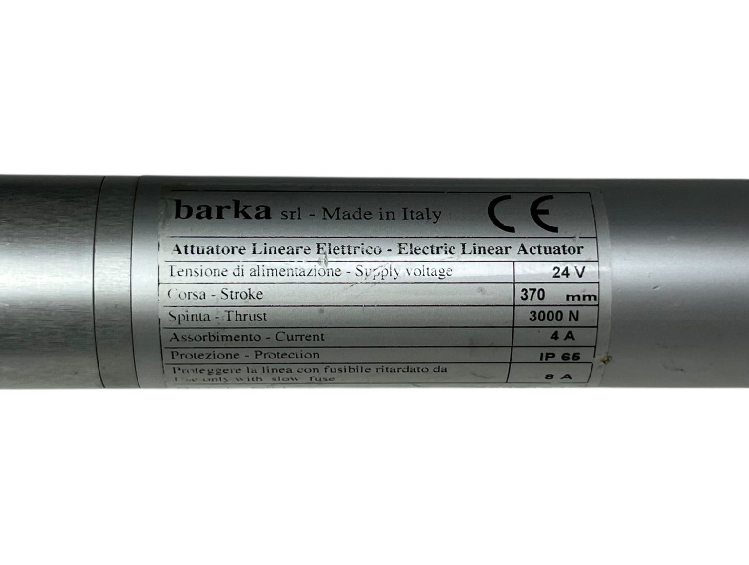 Barka Electric Linear Actuator, 24V, 3000N Thrust, 370mm Stroke, OEM ...